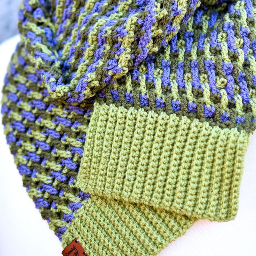 3 Color Crochet Scarf | Diagonal Drifts - Make It Crochet