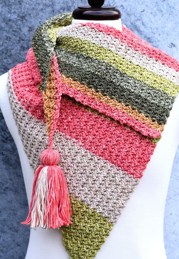 Crochet Triangle Shawl | The Right Wrap Free Crochet Pattern - Make It ...