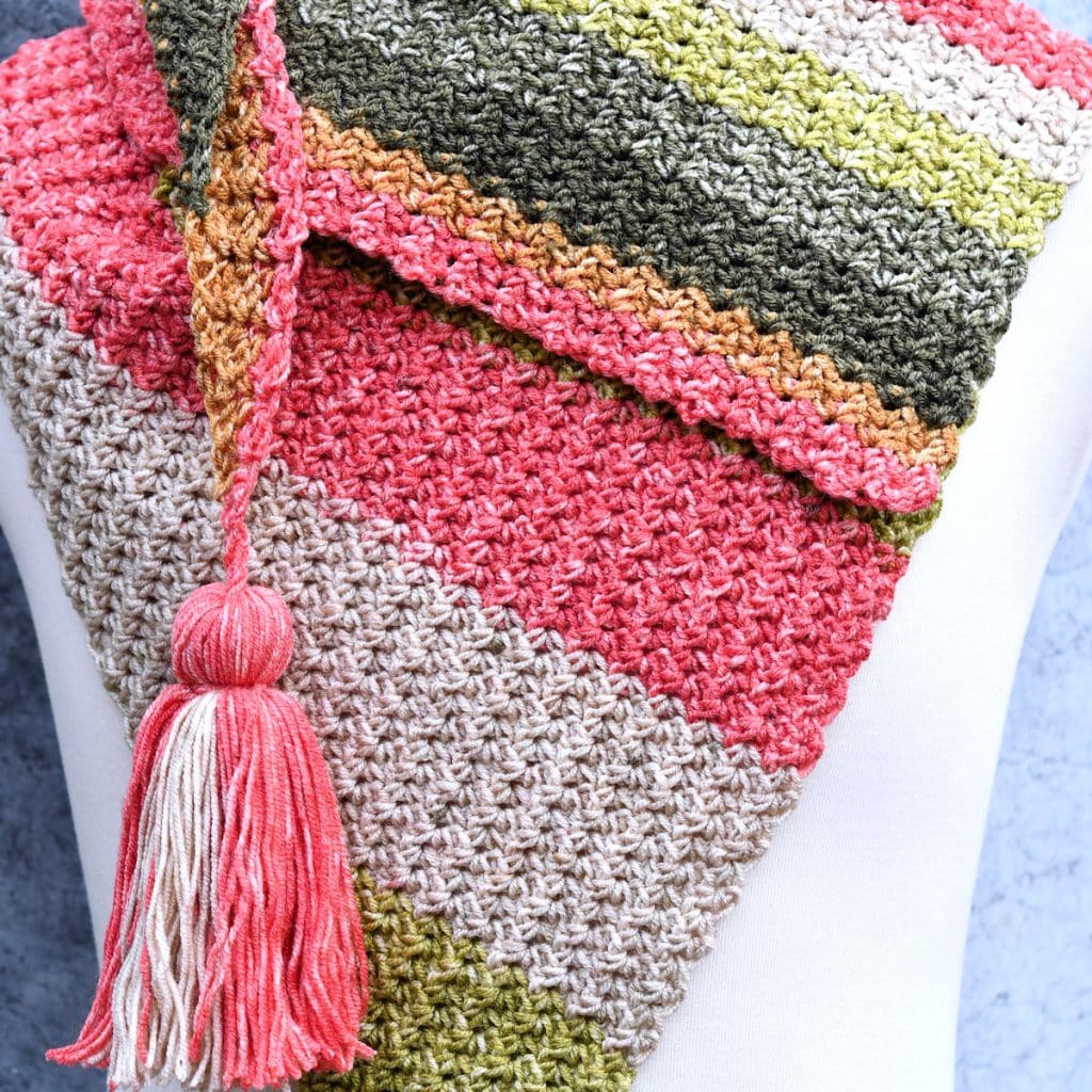 Crochet Triangle Shawl | The Right Wrap Free Crochet Pattern - Make It ...