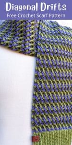 3 Color Crochet Scarf | Diagonal Drifts - Make It Crochet