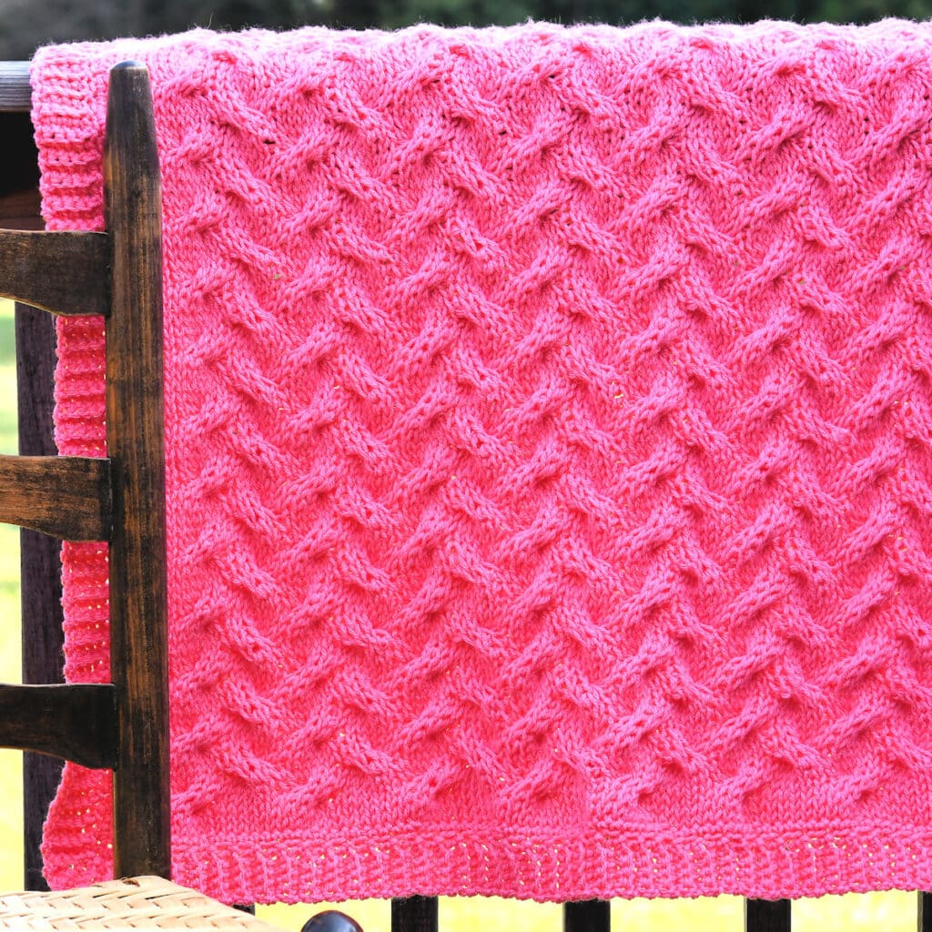 Wandering Cables Free Tunisian Crochet Baby Blanket - Make It Crochet
