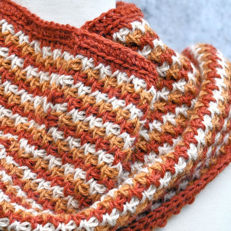 Free Tunisian Crochet Pattern Campfire Cowl - Make It Crochet