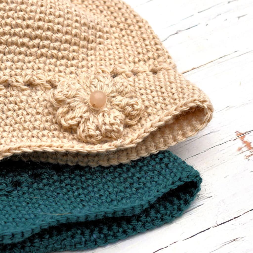 Crochet Womens Hat Flower Cloche - Make It Crochet