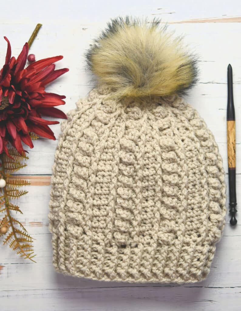 Popcorn Columns Hat Free Crochet Pattern - Make It Crochet