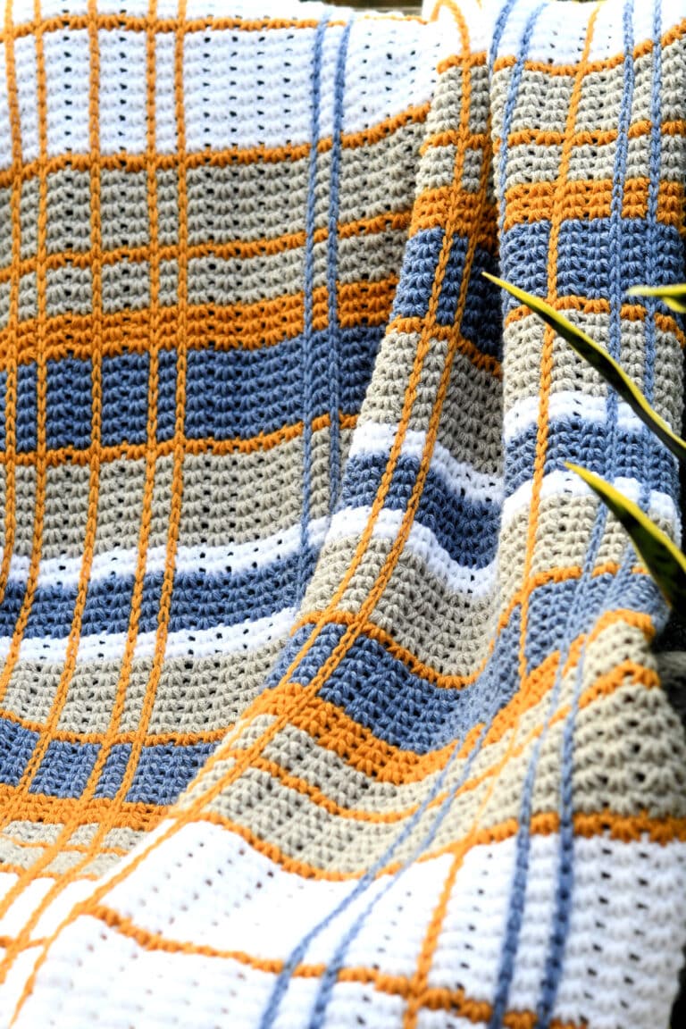 Plaid Tunisian Crochet Afghan Free Pattern - Make It Crochet